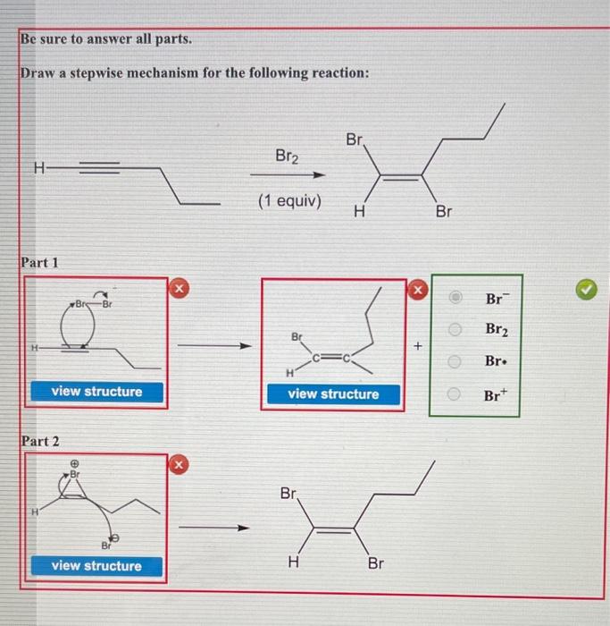 Solved Be sure to answer all parts. Draw a stepwise | Chegg.com