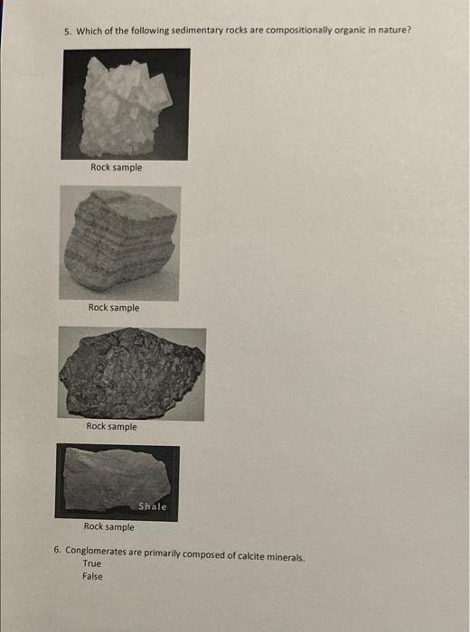 Solved SEDIMENTARY ROCKS LAB EXPERIMENT 2 LAB S 1. Place the | Chegg.com