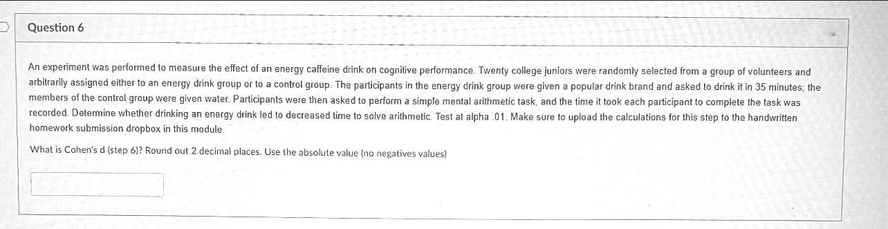Solved Question 6An experiment was performed to measure the | Chegg.com Solved Question 6An experiment was performed to measure the | Chegg.com