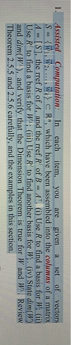 Solved 1. are a set Assisted Computation. In each item, you | Chegg.com