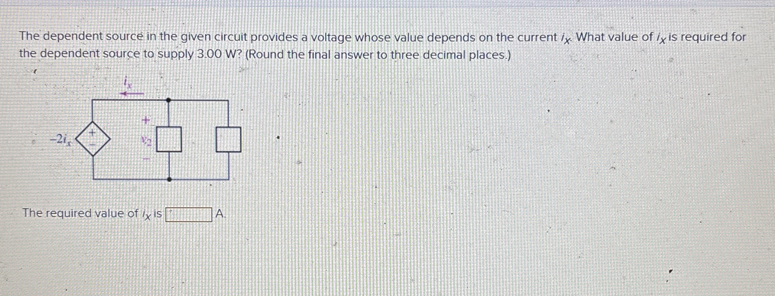 Solved The dependent source in the given circuit provides a | Chegg.com
