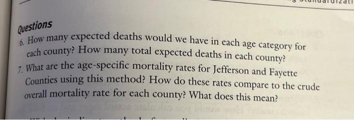 Solved Questions 6. How many expected deaths would we have | Chegg.com