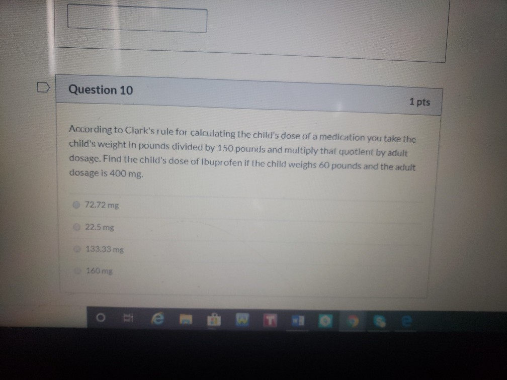 Solved Question 10 1 pts According to Clark's rule for | Chegg.com