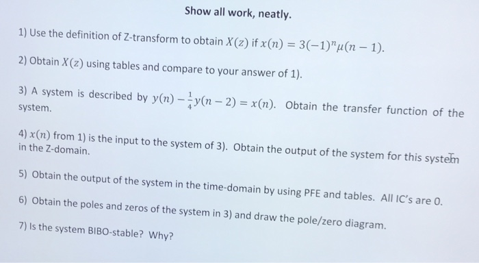 Solved Show all work, neatly. 1) Use the definition of | Chegg.com