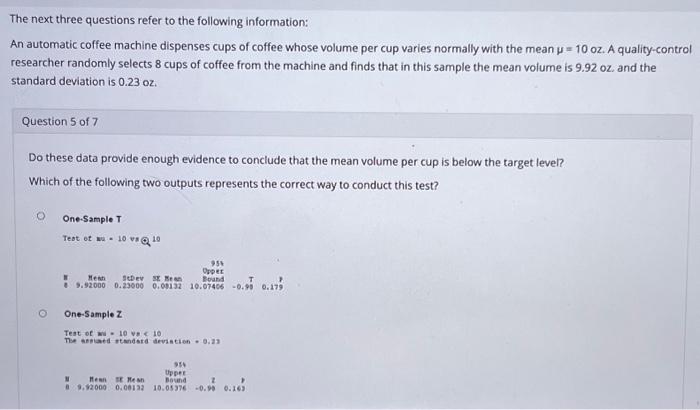 Solved The next three questions refer to the following | Chegg.com