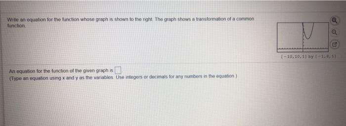 Solved Write an equation for the function whose graph is | Chegg.com