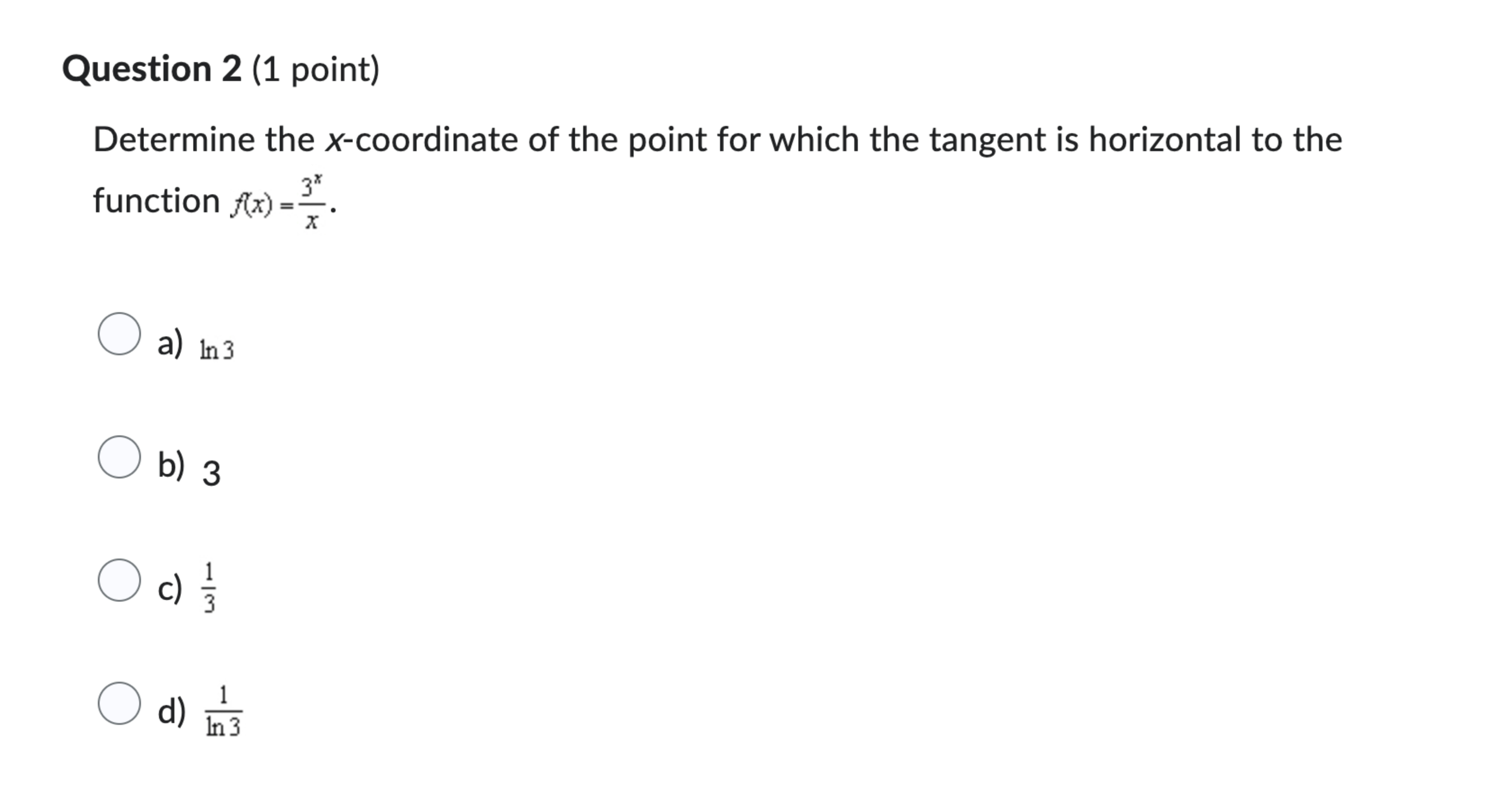 Solved Question 2 (1 ﻿point)Determine the x-coordinate of | Chegg.com