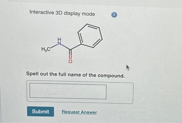 Solved Interactive 3D display mode Spell out the full name | Chegg.com