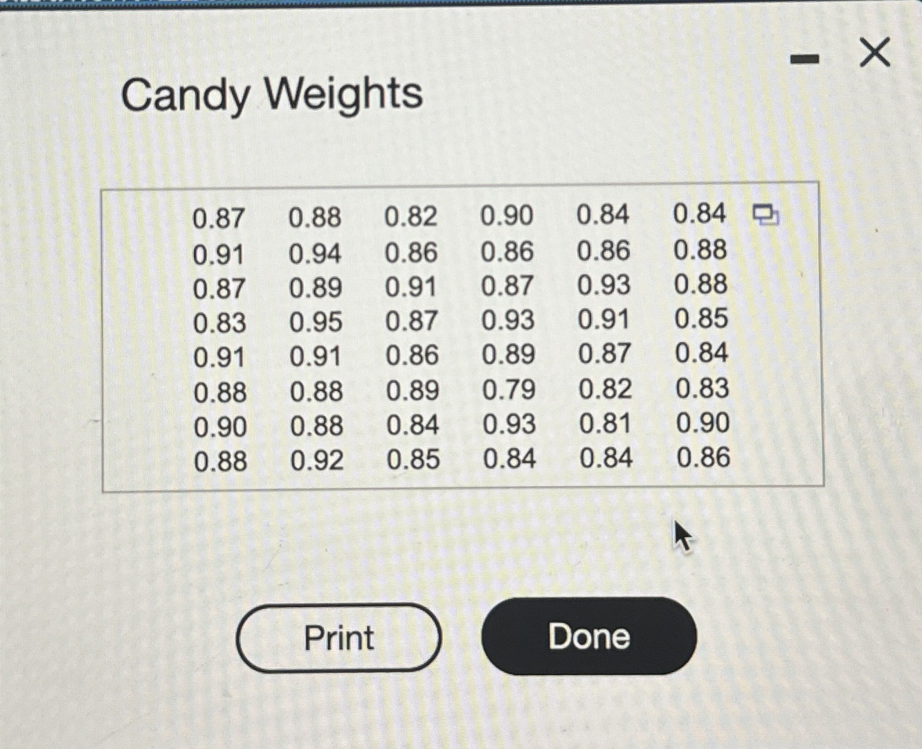 Solved The accompanying data represent the weights (in | Chegg.com