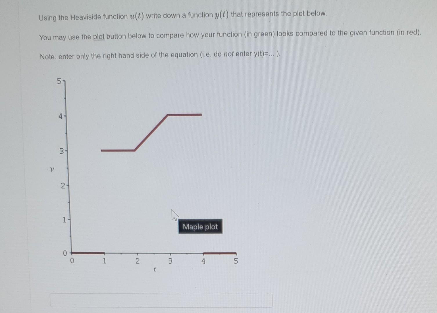 Solved Using the Heaviside function u(t) write down a | Chegg.com