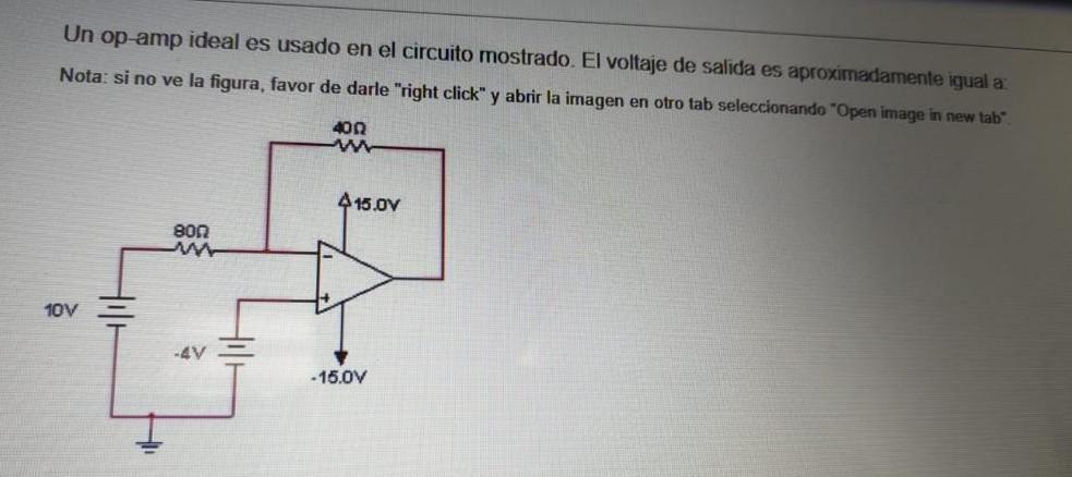 Solved Un op-amp ideal es usado en el circuito mostrado. El | Chegg.com