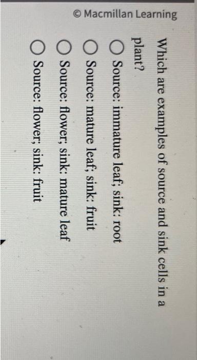 Solved Which are examples of source and sink cells in a | Chegg.com