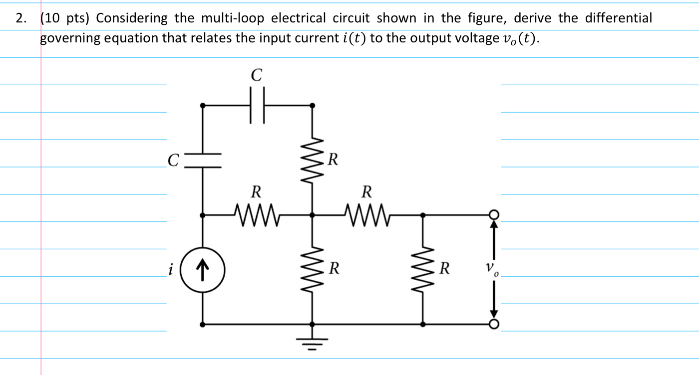 Solved (10 ﻿pts) ﻿Considering the multi-loop electrical | Chegg.com