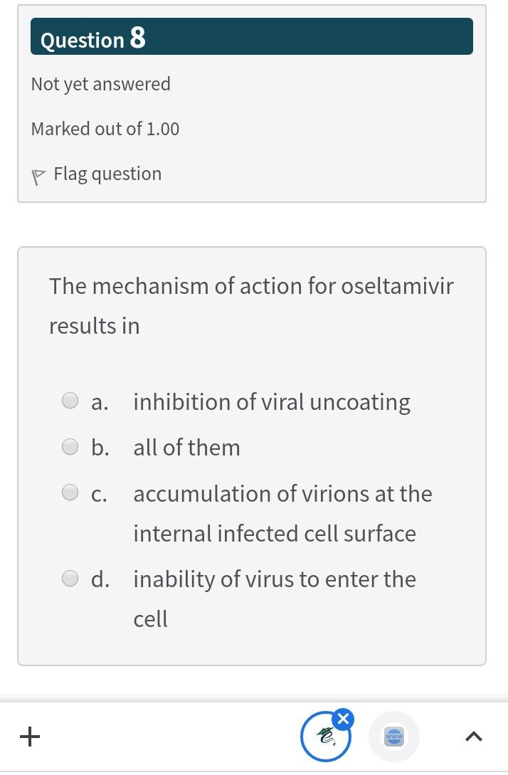 Solved Question 8 Not yet answered Marked out of 1.00 P Flag | Chegg.com