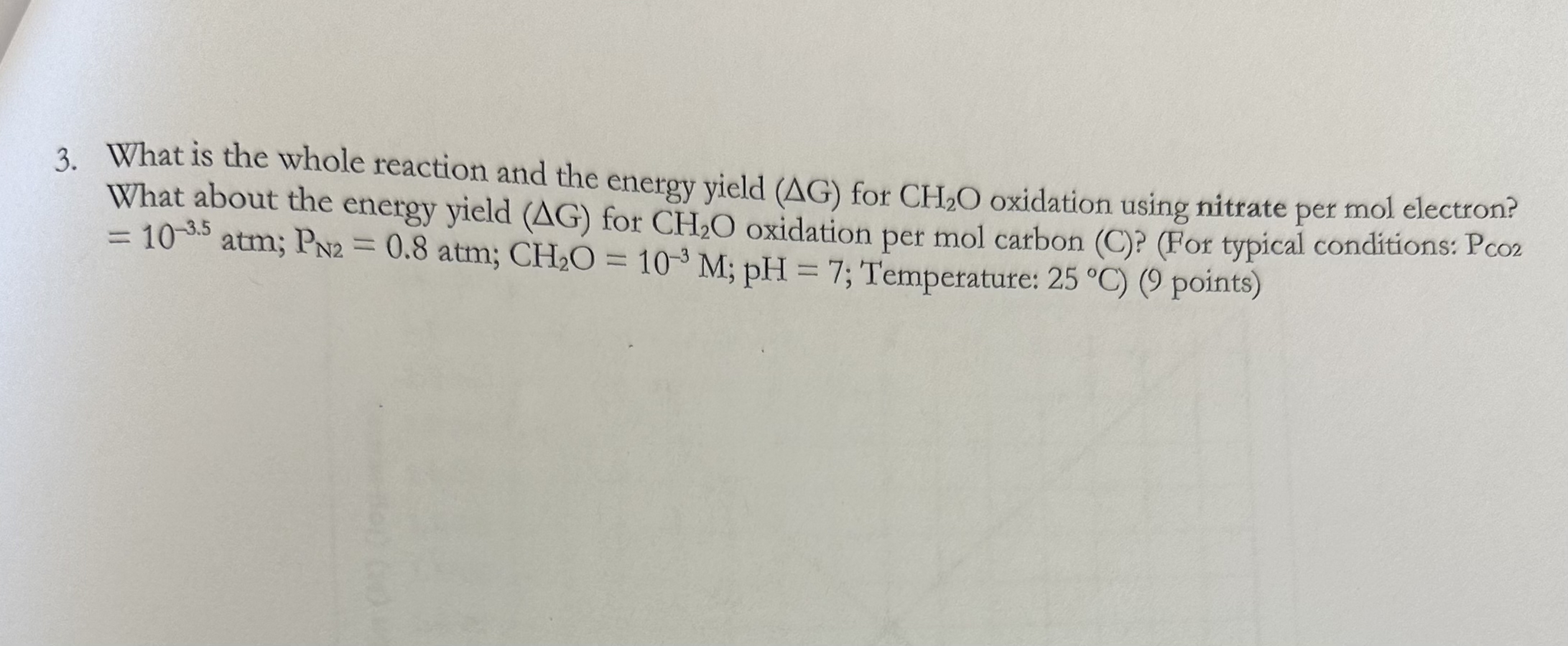 Solved What is the whole reaction and the energy yield (ΔG) | Chegg.com