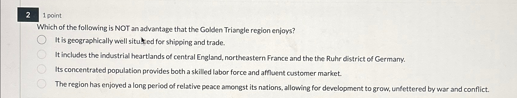 Solved 21 ﻿pointWhich of the following is NOT an advantage | Chegg.com