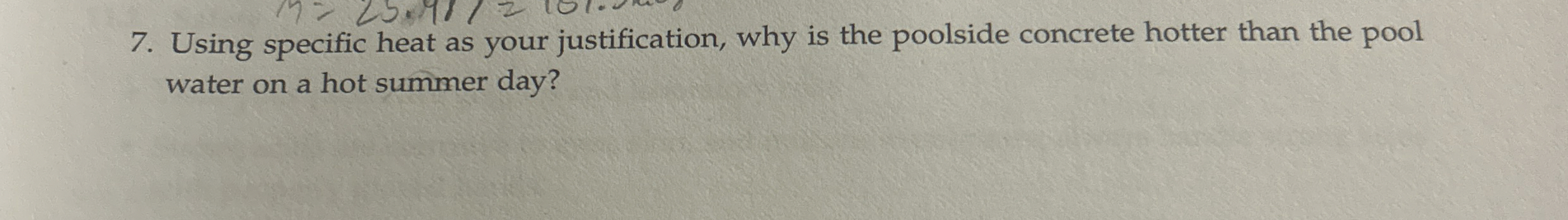 Solved Using specific heat as your justification, why is the | Chegg.com