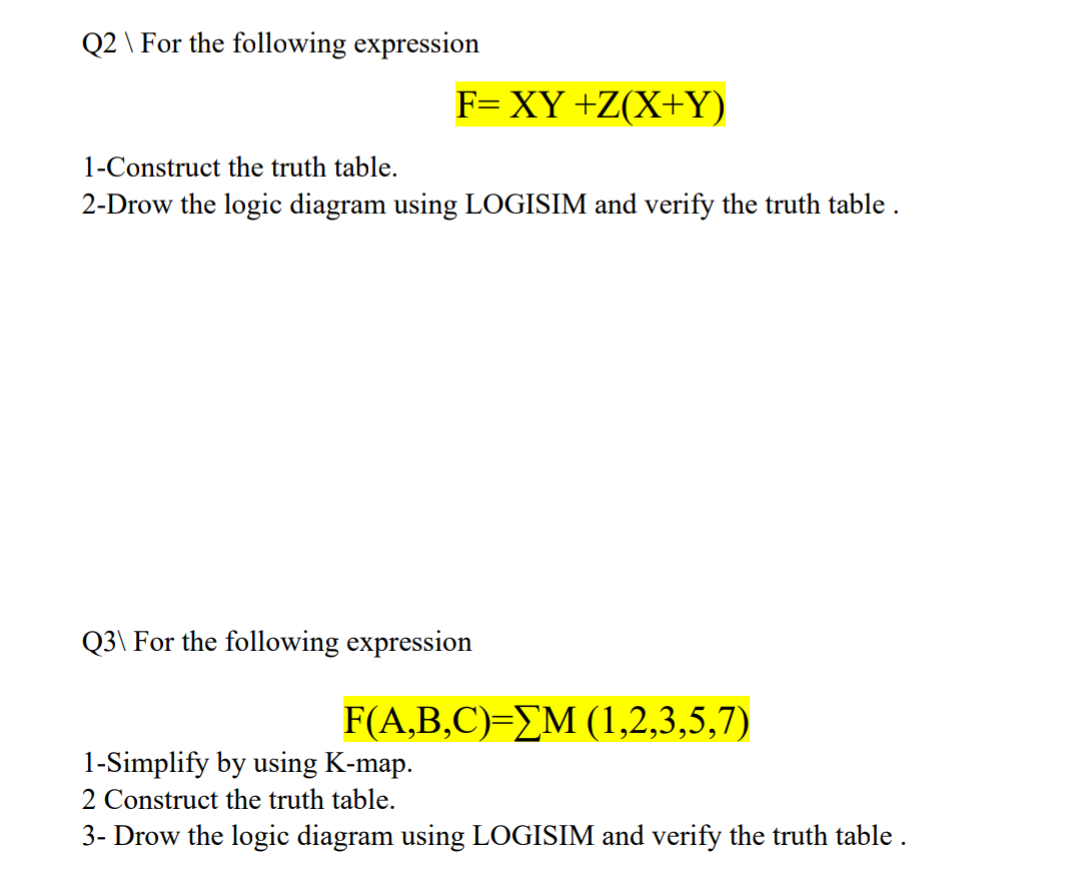 Solved Q2 ??? ﻿For the following | Chegg.com