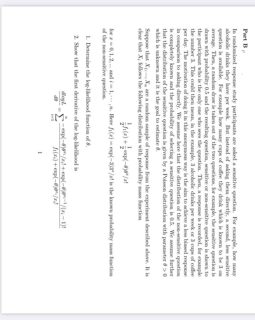 Solved Part B [ In randomized response study participants | Chegg.com