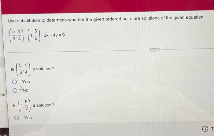 Solved Use substitution to determine whether the given | Chegg.com