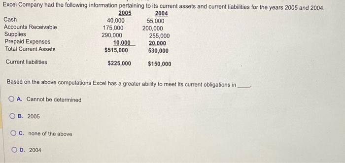 Solved Based on the above computations Excel has a greater | Chegg.com