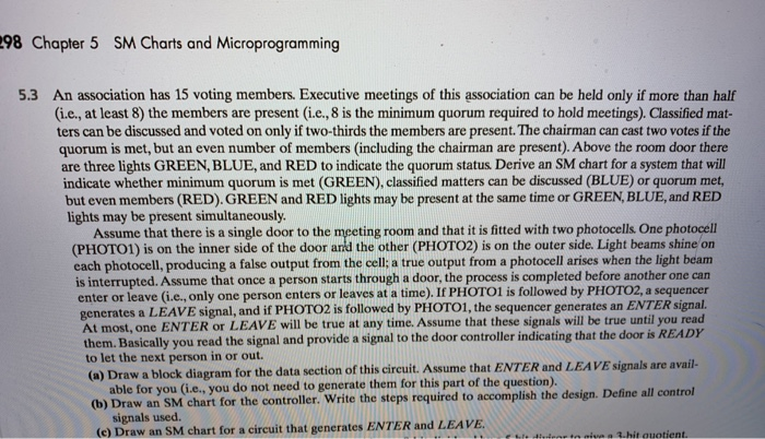 98 Chapter 5 SM Charts and Microprogramming 5.3 An | Chegg.com