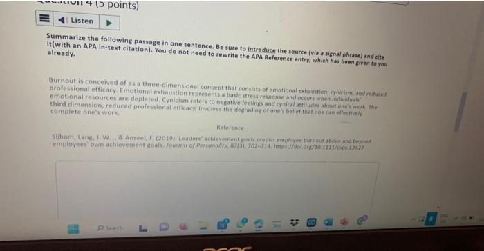 Summarize the following passage in one sentence. Be | Chegg.com