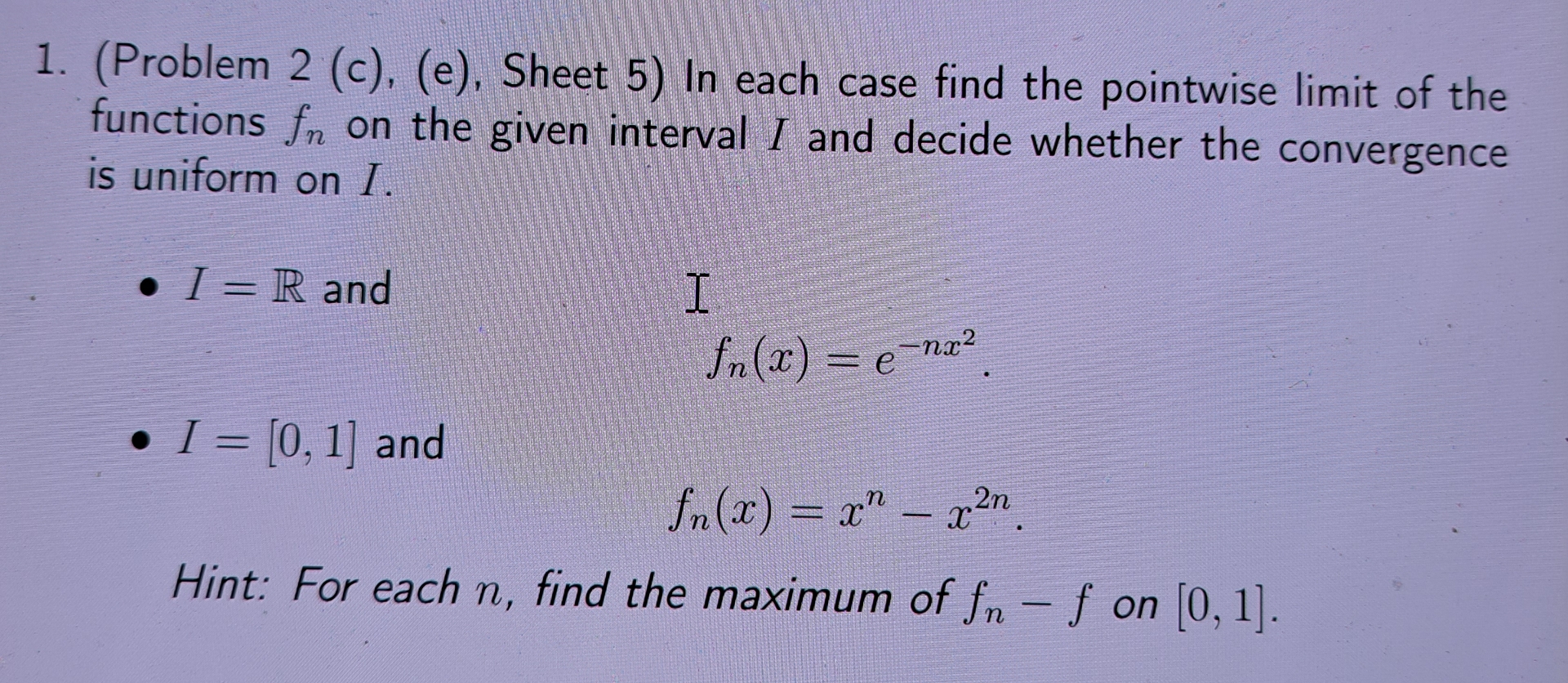 Solved (Problem 2 (c), (e), ﻿Sheet 5) ﻿In each case find the | Chegg.com
