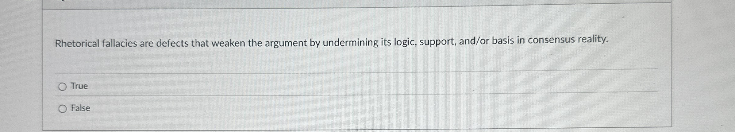 Solved Rhetorical fallacies are defects that weaken the | Chegg.com