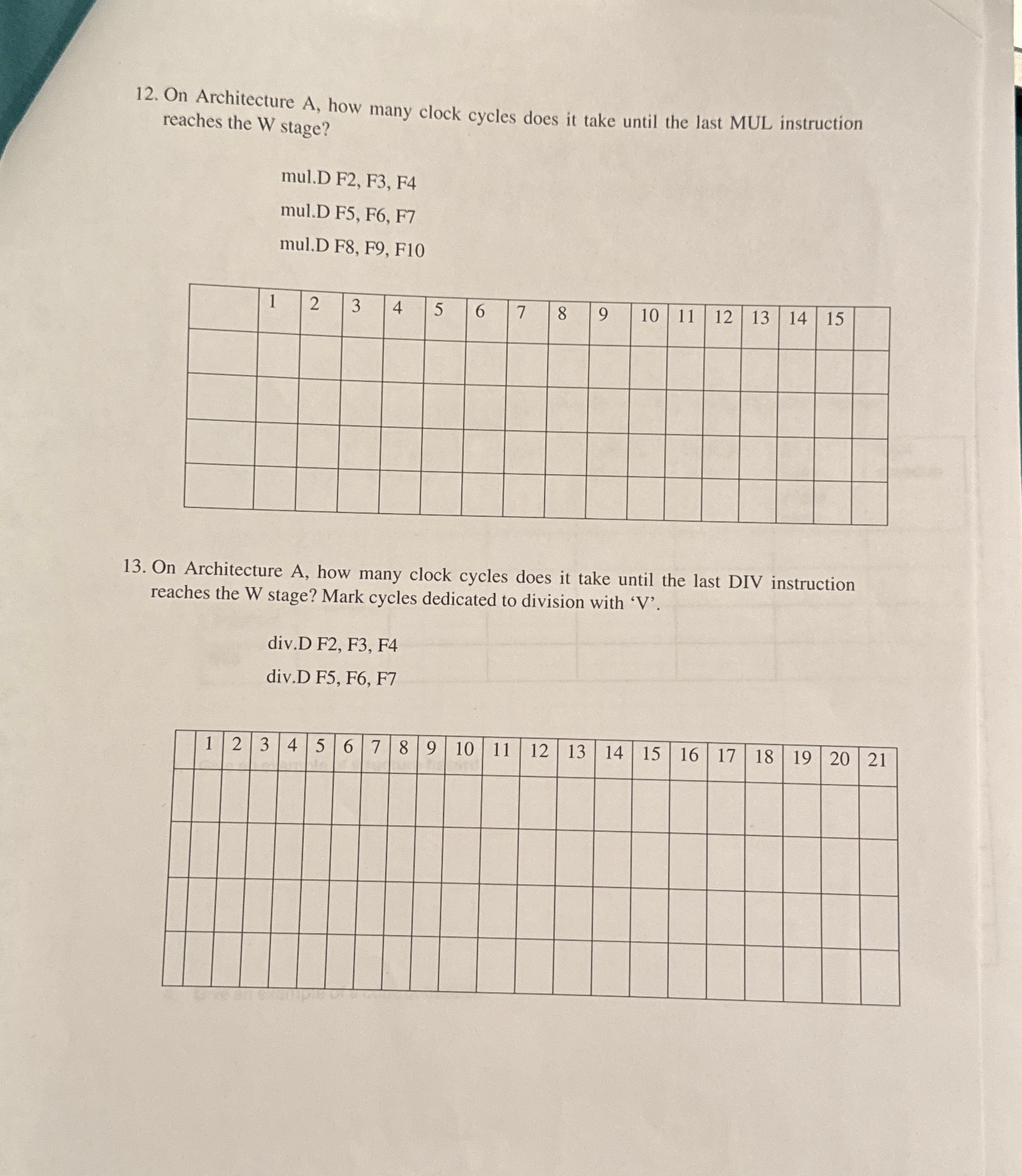 Solved On Architecture A, ﻿how many clock cycles does it | Chegg.com