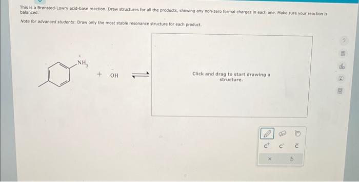 Solved This is a Bronsted-Lowry abd-base reaction, Draw | Chegg.com