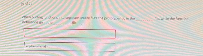 Solved When Putting Functions Into Separate Source Files 5580