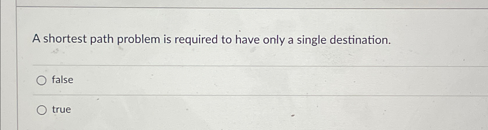 Solved A shortest path problem is required to have only a | Chegg.com