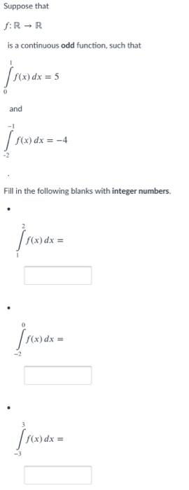 Solved Suppose that f: RR is a continuous odd function, such | Chegg.com