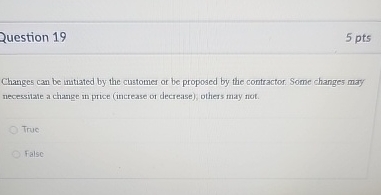 Solved Question 195 ﻿ptsChanges can be instiated by the | Chegg.com