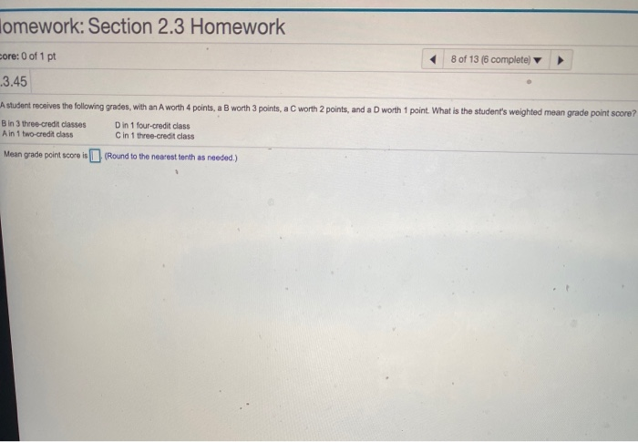 Solved Omework Section 2 3 Homework Ore 0 Of 1 Pt 8 Of 13