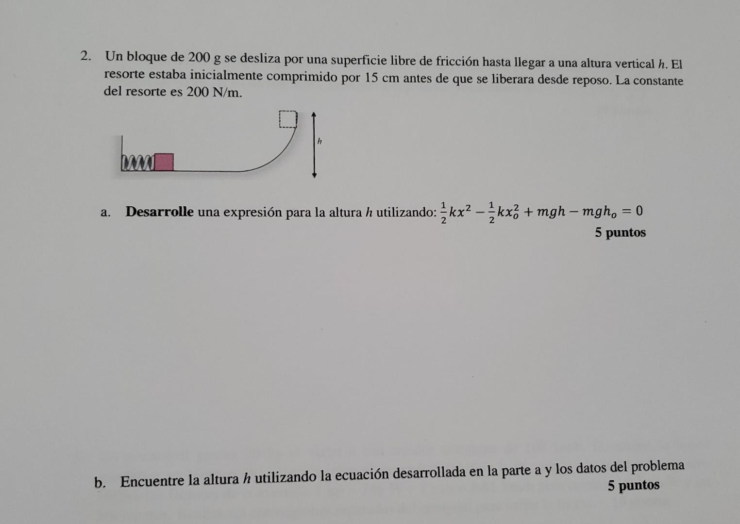 Solved 2. A 200-g block slides along a friction-free surface | Chegg.com