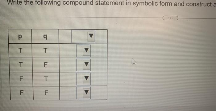 Solved Write the following compound statement in symbolic | Chegg.com