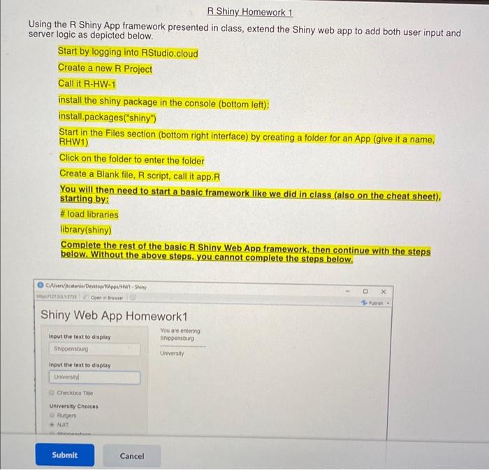 Can someone help me create this webpage using RStudio | Chegg.com