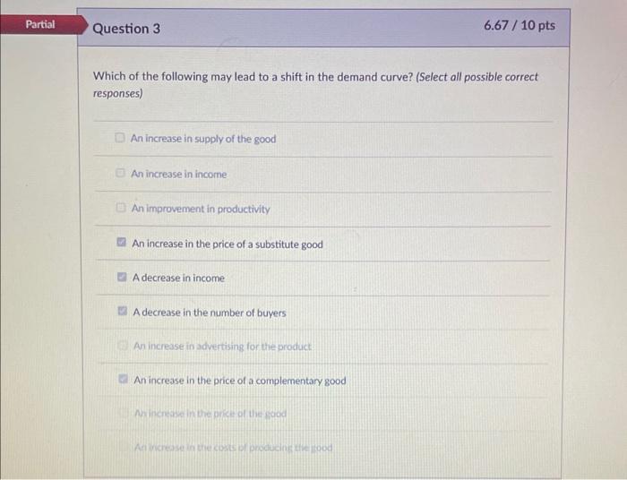 Solved Which of the following may lead to a shift in the | Chegg.com