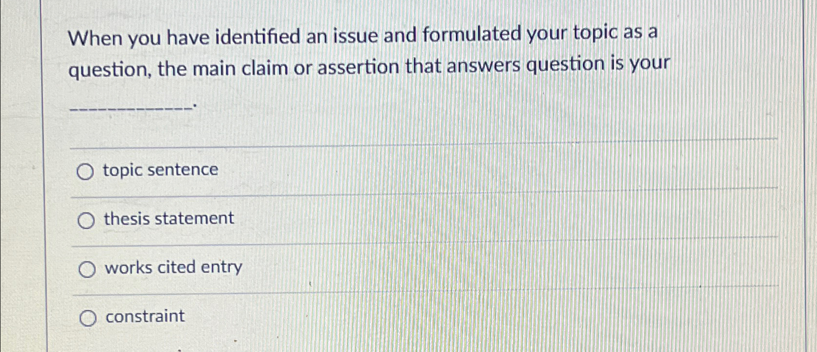 Solved When you have identified an issue and formulated your | Chegg.com