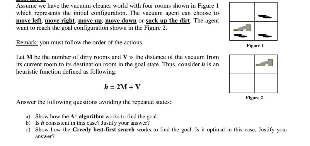 Solved Assume we have the vacuum-cleaner world with four | Chegg.com