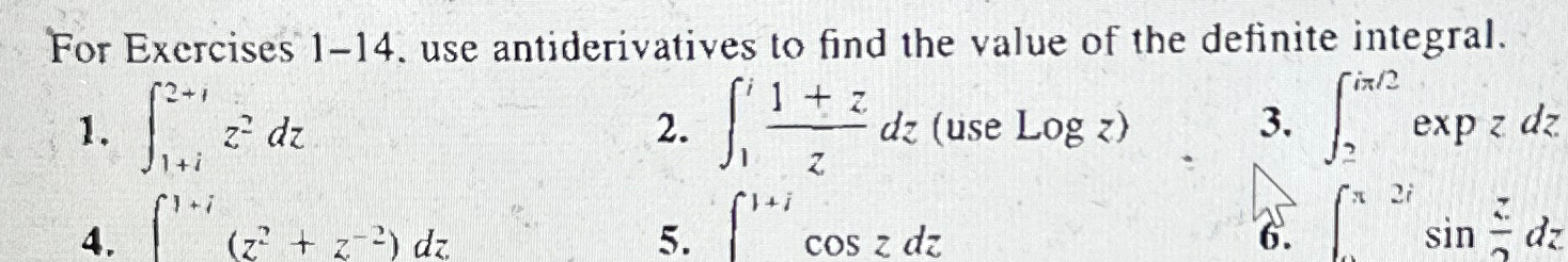 Solved For Exercises 1-14. ﻿use antiderivatives to find the | Chegg.com