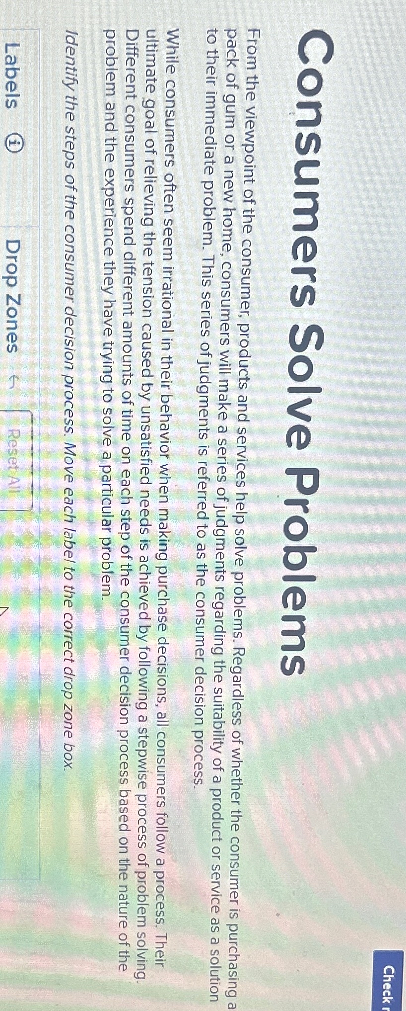 Solved Consumers Solve ProblemsFrom the viewpoint of the | Chegg.com