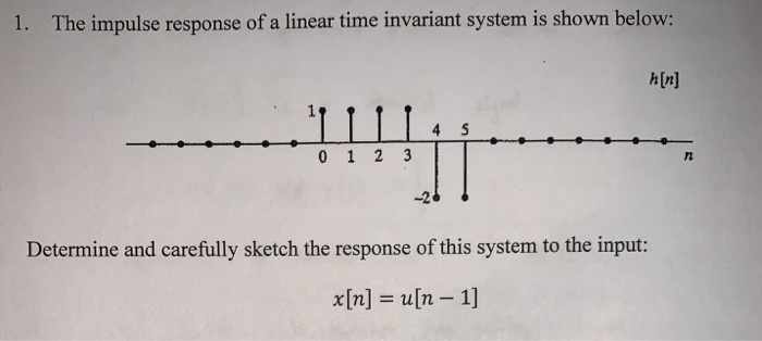 Solved 1. The impulse response of a linear time invariant | Chegg.com