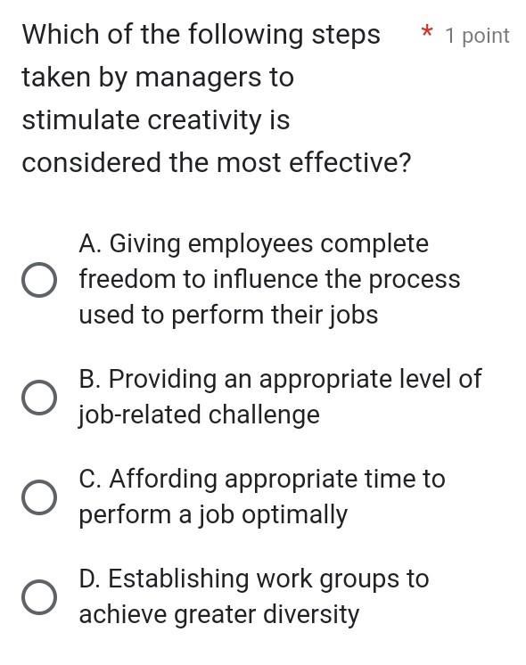 Solved hich of the following steps 1 poin ken by managers to | Chegg.com