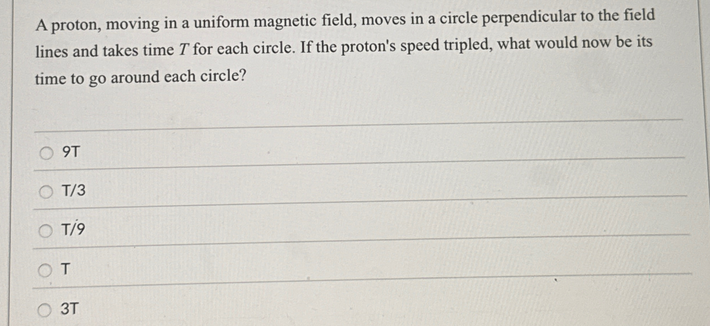 Solved A proton, moving in a uniform magnetic field, moves | Chegg.com