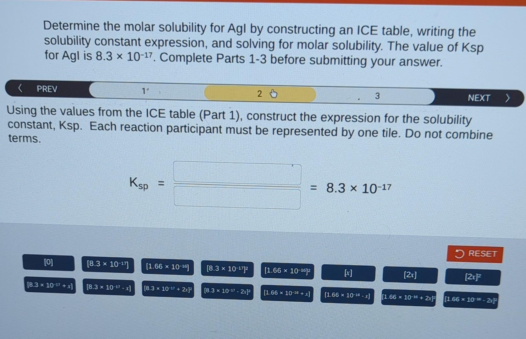 Determine the molar solubility for AgI by | Chegg.com