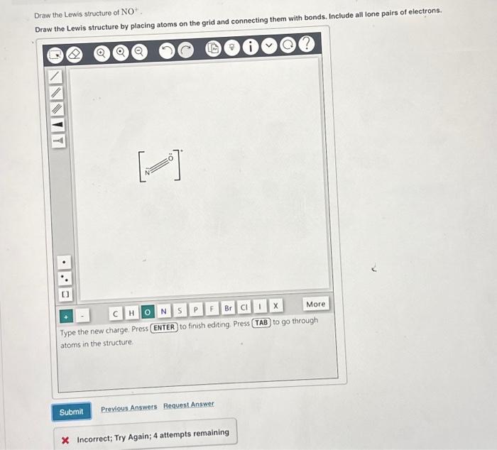 Solved Draw the Lewis structure of NO+. Draw the Lewis | Chegg.com