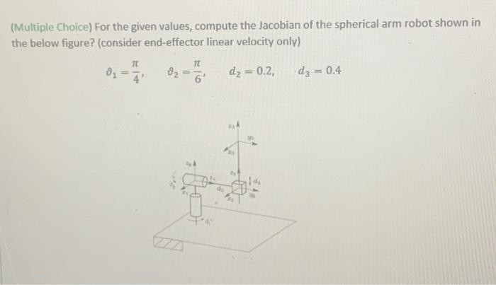 (Multiple Choice) For the given values, compute the | Chegg.com